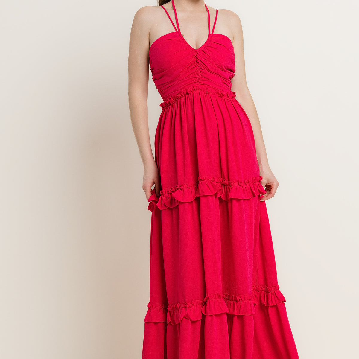 SD398022-2 SOLID LAYERED TUBE MAXI DRESS – The Sang Clothing
